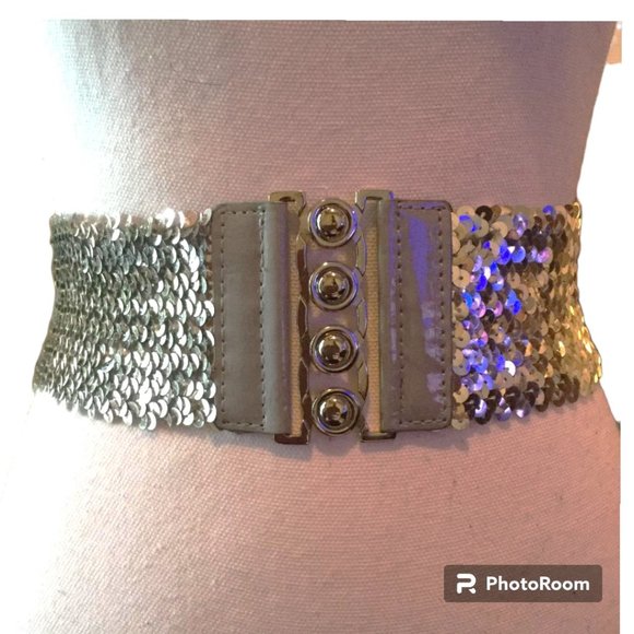 Aldo | Accessories | Aldo Womens Sequin Stretch Belt | Poshmark